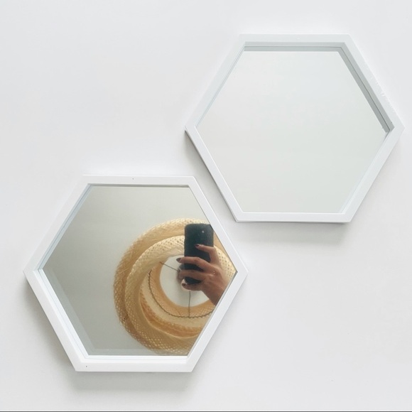 Urban Outfitters | Wall Decor | New Hexagon Mirror Wall Decor 2 Pack ...